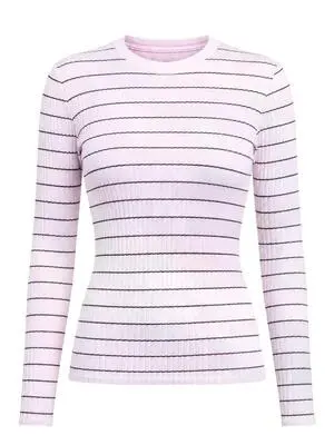 VINCE Striped Ribbed T-shirt