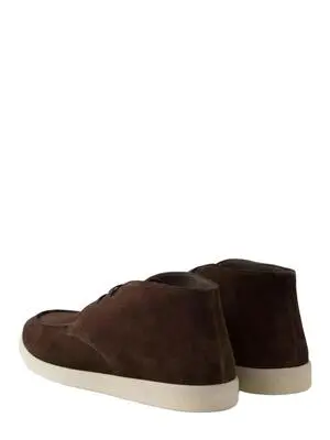 Prada Suede Chukka Boots Brown
