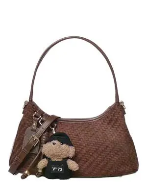 V°73 Woven-effect Shoulder Bag - Brown