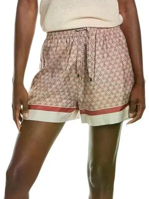BRUNELLO CUCINELLI Geometric-print Silk Shorts