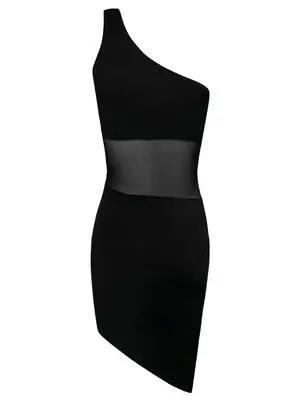 OW Mini Curve Asymmetrical Dress - Black