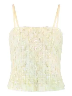 OW Mara Feathered-thread Top - Yellow