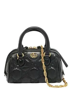 Gucci Gg Matelassé Quilted Mini Tote Bag Black