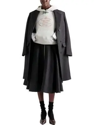 PRADA Single-breasted Double Wool Coat