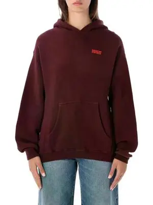 American Vintage Logo-print Pouch-pocket Hoodie - Red