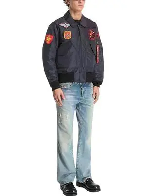 Alpha Industries Cwu-45/p Devils Brigade Bomber Jacket - Blue