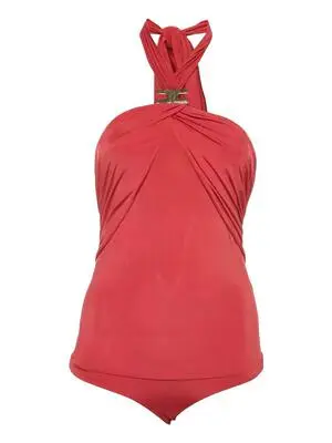 ELISABETTA FRANCHI Ruched Halterneck Bodysuit