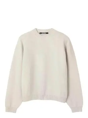 Jacquemus Crew-neck Ribbed-trim Sweater - Neutrals