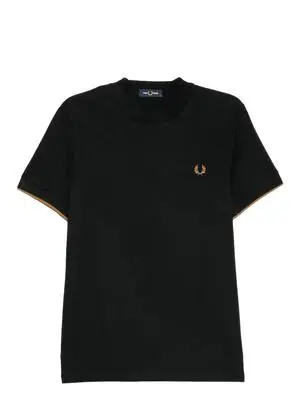 Fred Perry Mesh Cuff T-shirt - Black