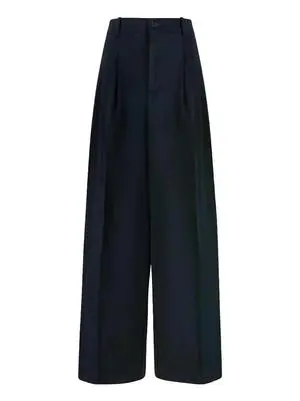 P.a.r.o.s.h Pleated Wide-leg Trousers - Blue