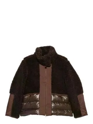 MONCLER Glorieux Panelled Faux-shearling Jacket