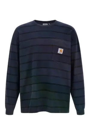 Carhartt Work In Progress Cadorna Striped Long-sleeved T-shirt - Blue