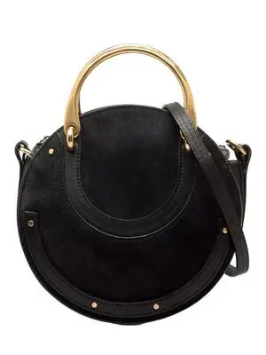 Chloé 2017 Small Suede And Calfskin Pixie Satchel - Black