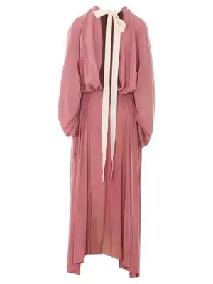 LANVIN Gathered Open-back Asymmetric Dress
