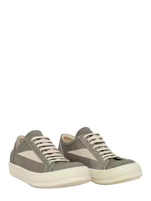 Rick Owens Lido Distressed Denim Sneakers Grey