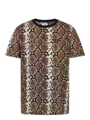 Moschino Snake-print T-shirt - Brown