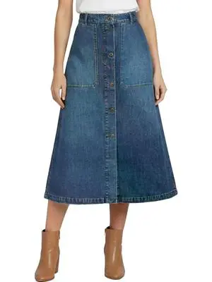 MAX MARA Button-down Denim Skirt