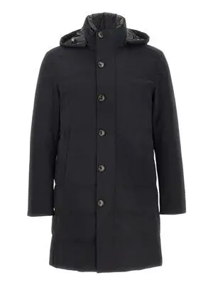 MONTECORE Hooded Quilted Coat - Blue