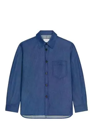 Givenchy Couture Seam Overshirt Denim With Stamp - Blue