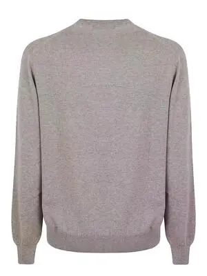CRUCIANI Raglan-sleeve Crew-neck Sweater - Neutrals