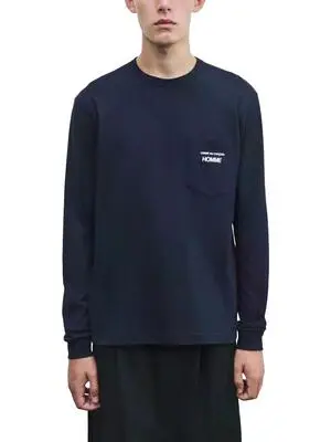 Comme Des Garçons Logo-print Pocket T-shirt - Blue