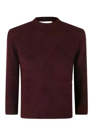 ROBERTO COLLINA Brushed-finish Ribbed-trim Jumper - Red