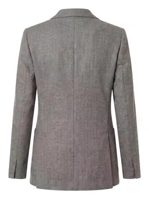 Tagliatore Herringbone-pattern Single-breasted Blazer - Grey