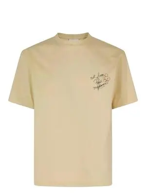Drole De Monsieur Slogan Esquisse T-shirt - Neutrals