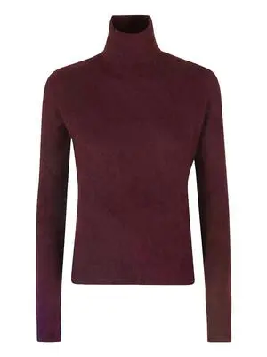 ROBERTO COLLINA Roll-neck Cashmere Jumper - Red
