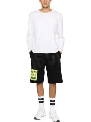DISCLAIMER Logo-patch Track Shorts - Black