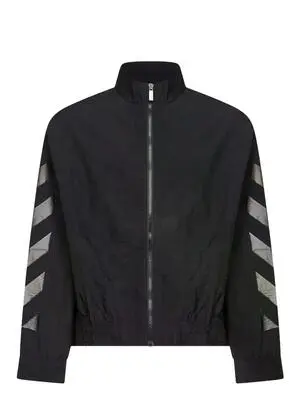 Off-White Arrows Diagonals Zip-up Jacket - Black