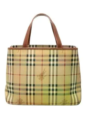 Burberry 2000-2017 Haymarket Check Coated Canvas Tote Bag - Neutrals