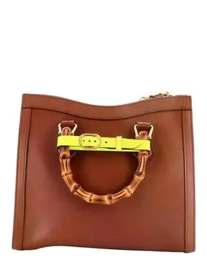 Gucci Diana Nm Bamboo Handle Leather Small Tote Bag - Brown
