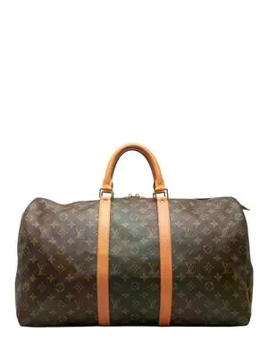 LOUIS VUITTON 1995 Monogram Keepall 50 Travel Bag - Brown