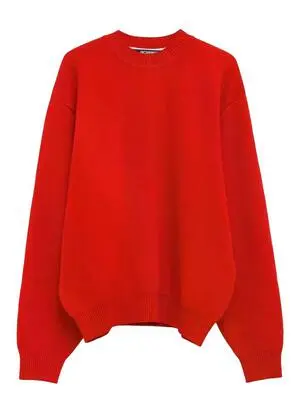 Jacquemus Embroidered Crew-neck Sweater - Red