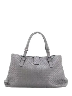 Bottega Veneta Roma Bag Intrecciato Nappa Medium Tote Bag - Grey