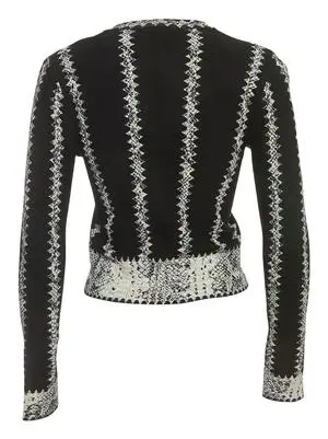 ALEXANDER MCQUEEN Snakeskin-print Cropped Cardigan