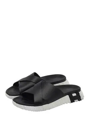 Hermès Infra Criss-cross Flat Sandals - Black
