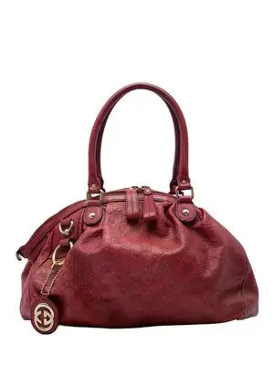 Gucci 2016-2026 Guccissima Sukey Satchel - Red