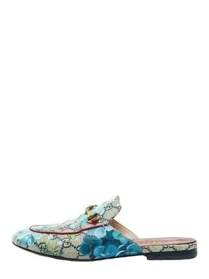 Gucci Princetown Blooms Horsebit Mules - Blue