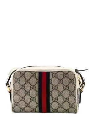 Gucci Ophidia Shoulder Bag Gg Coated Canvas Mini Crossbody Bag - Brown