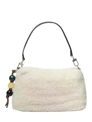 V°73 Embroidered Teddy-effect Tote Bag - Neutrals