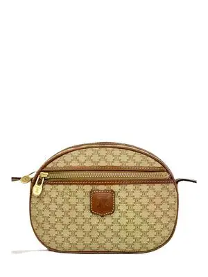 Celine 2008 Macadam Coated Canvas Crossbody Bag - Neutrals