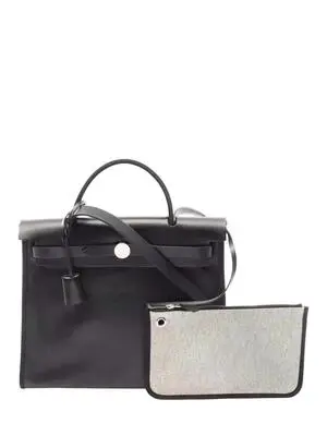 Hermès 2025 Toile Herbag Zip 31 Satchel Black