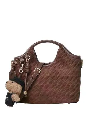 V°73 Zelda Woven-effect Shoulder Bag - Brown