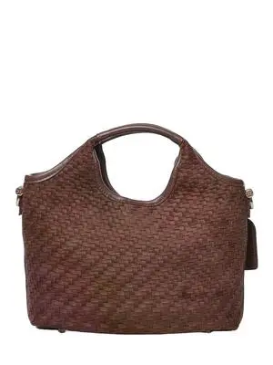 V°73 Zelda Woven-effect Shoulder Bag - Brown