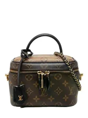 LOUIS VUITTON 2000-2026 Monogram Reverse Vanity Pm Satchel Brown