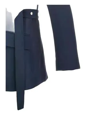Stella McCartney Belted Single-breasted Jacket - Blue