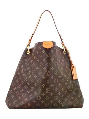 LOUIS VUITTON Graceful Handbag Monogram Canvas Mm Hobo Bag - Brown