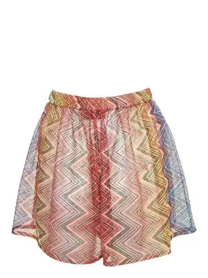 Missoni Zigzag-knit Shorts - Red